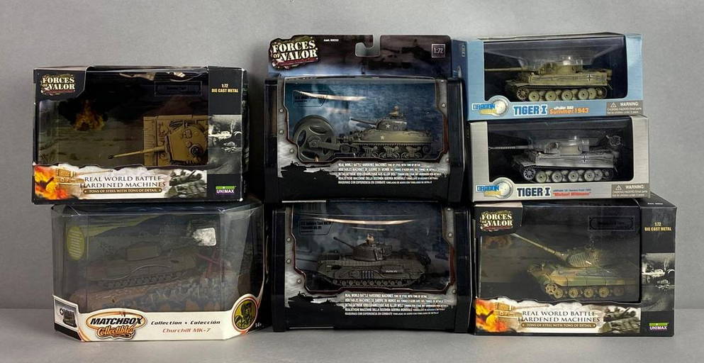 Group Of 7 Assorted Die Cast Military Vehicles