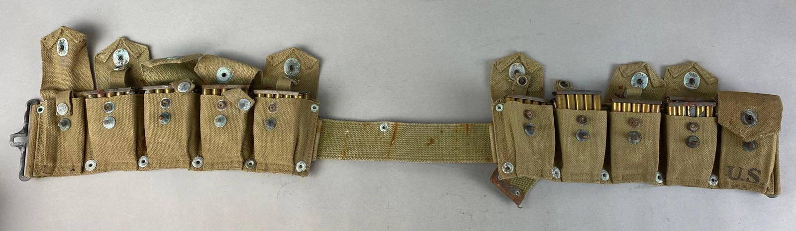 85 Rounds Of Ammunition In Ww2 Bandolier