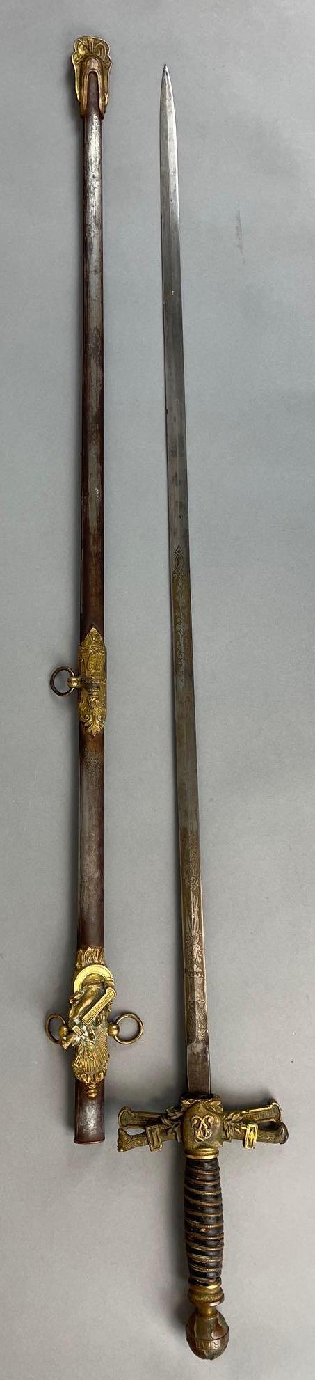 Antique Fraternal Patriarchal Circle Sword And Scabbard Auction