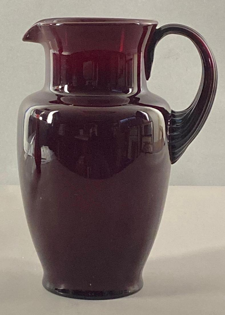 Steuben Style Cranberry Glass Pitcher Auction