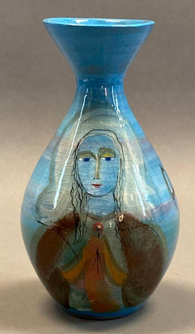 Polia Pillin Woman And Horse Art Pottery Figural Vase Auction