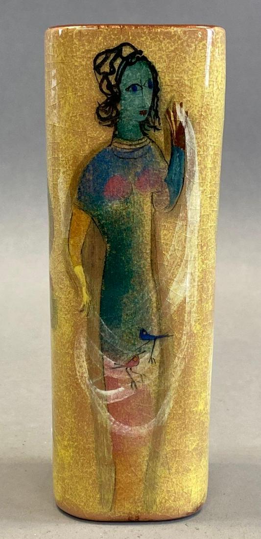 Polia Pillin Women Figural Art Pottery Square Vase Auction