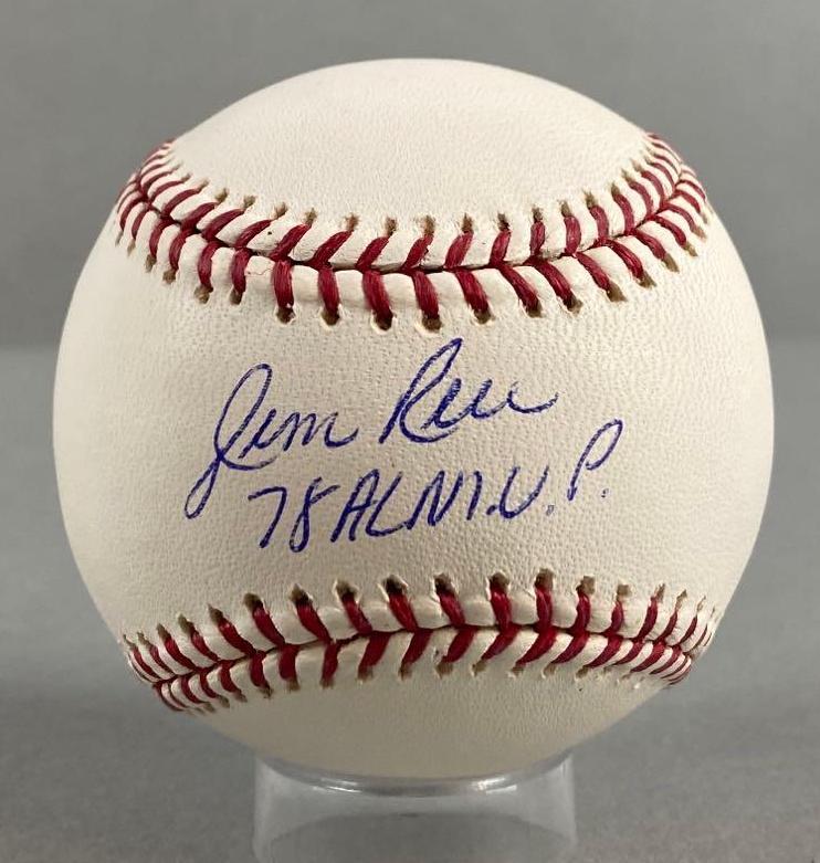 Jim Rice Signed Baseball With Inscription And Coa Auction