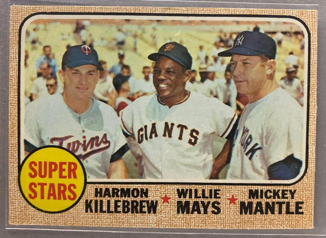 1968 Topps Super Stars Mantle, Mays, Killebrew #490 Auction