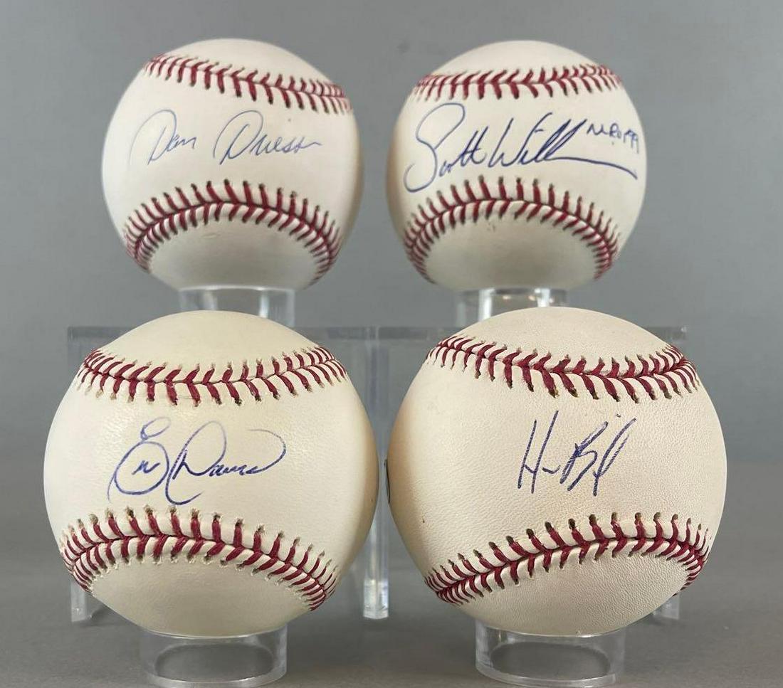 4 - Cincinnati Reds Stars Signed Baseballs With Inscriptions And Coa ...