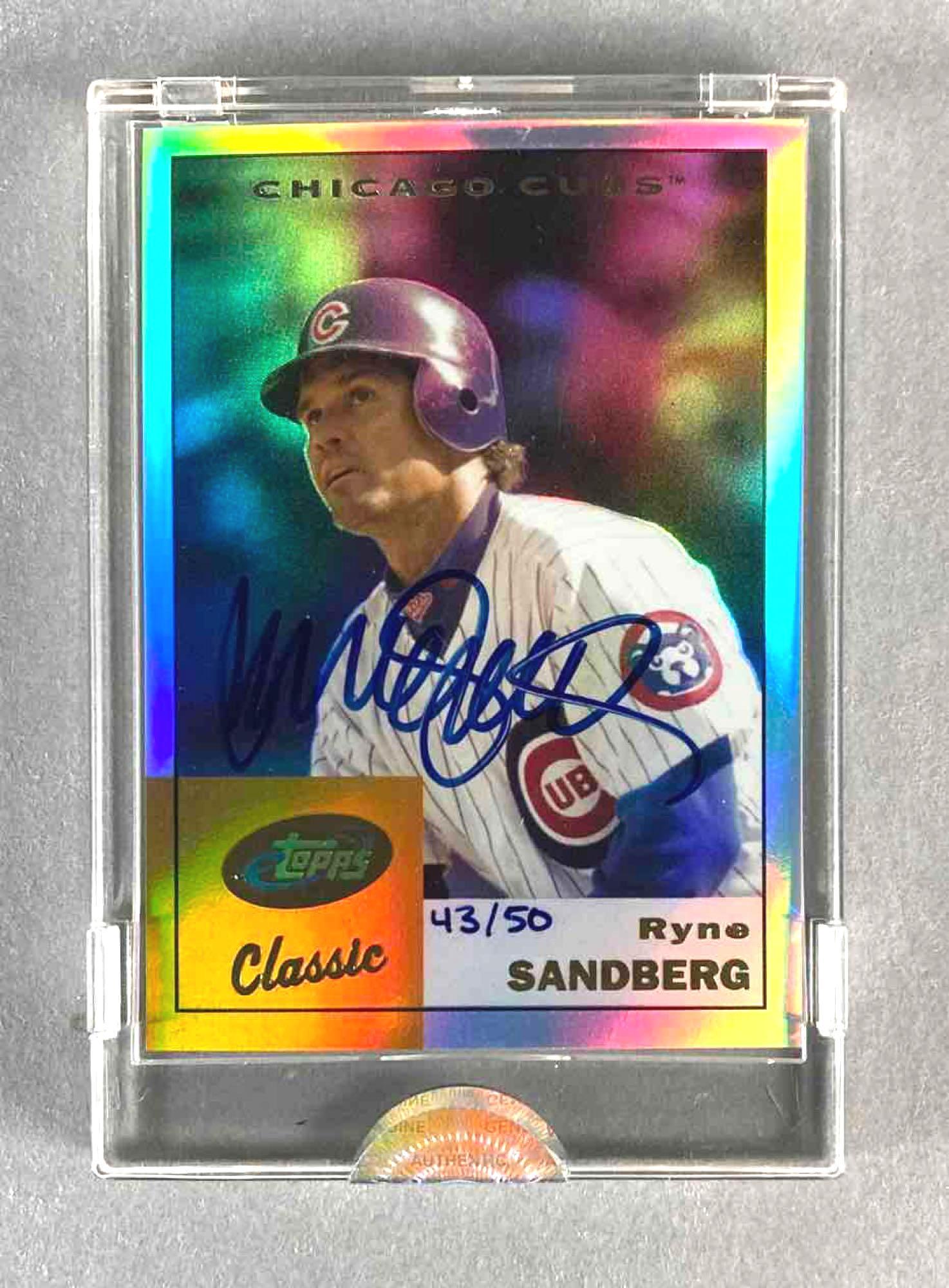 2095 Etoops Classic Ryan Sandberg Autograph Card 43/50 Auction
