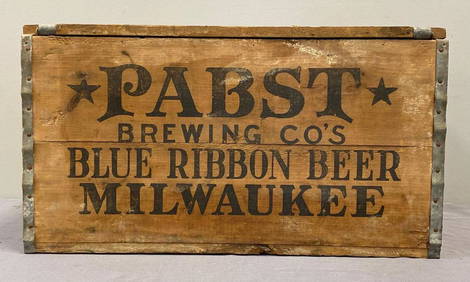Early 1960's Pabst Blue Ribbon Beer Train Sign