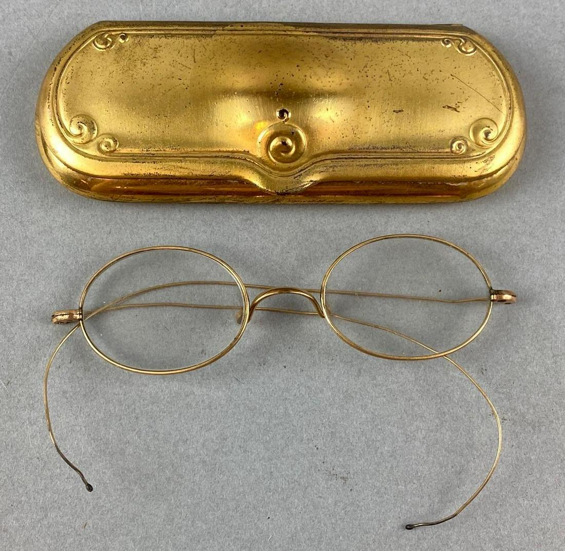 German Silver Eyeglasses With Case Auction