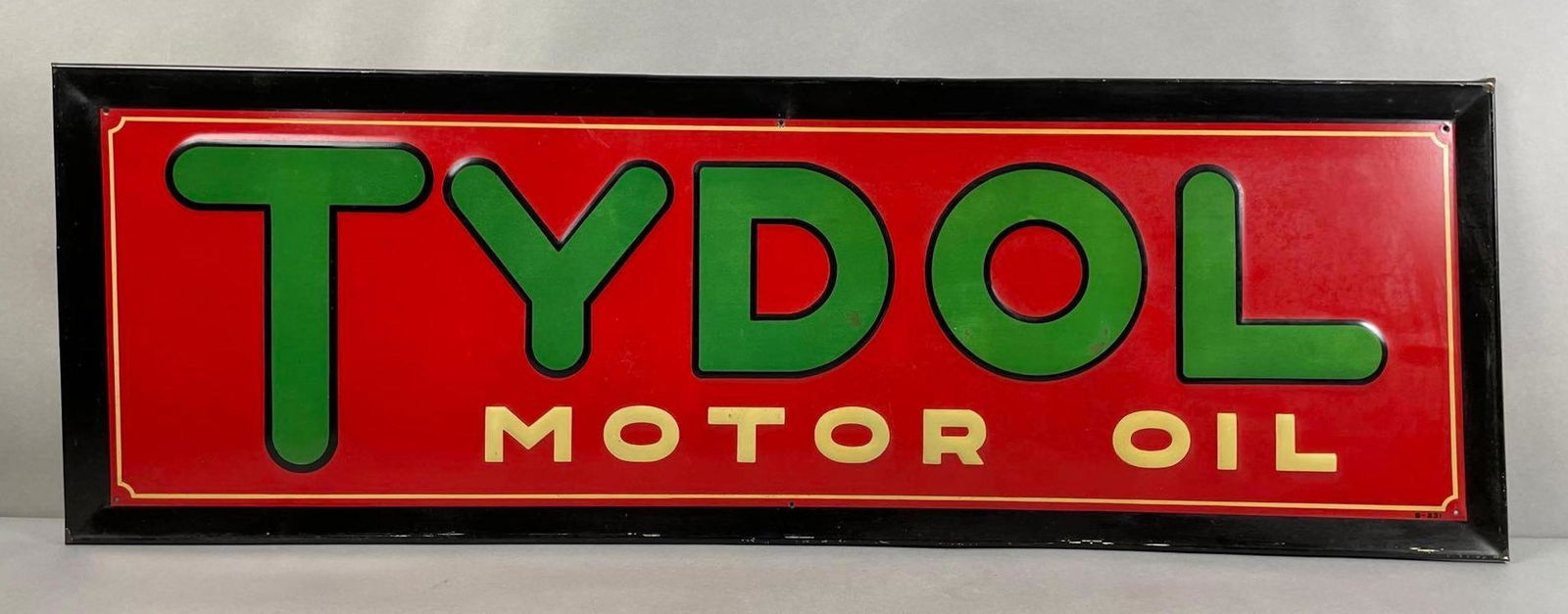 Vintage Tydol Motor Oil Embossed Metal Advertising Sign Auction