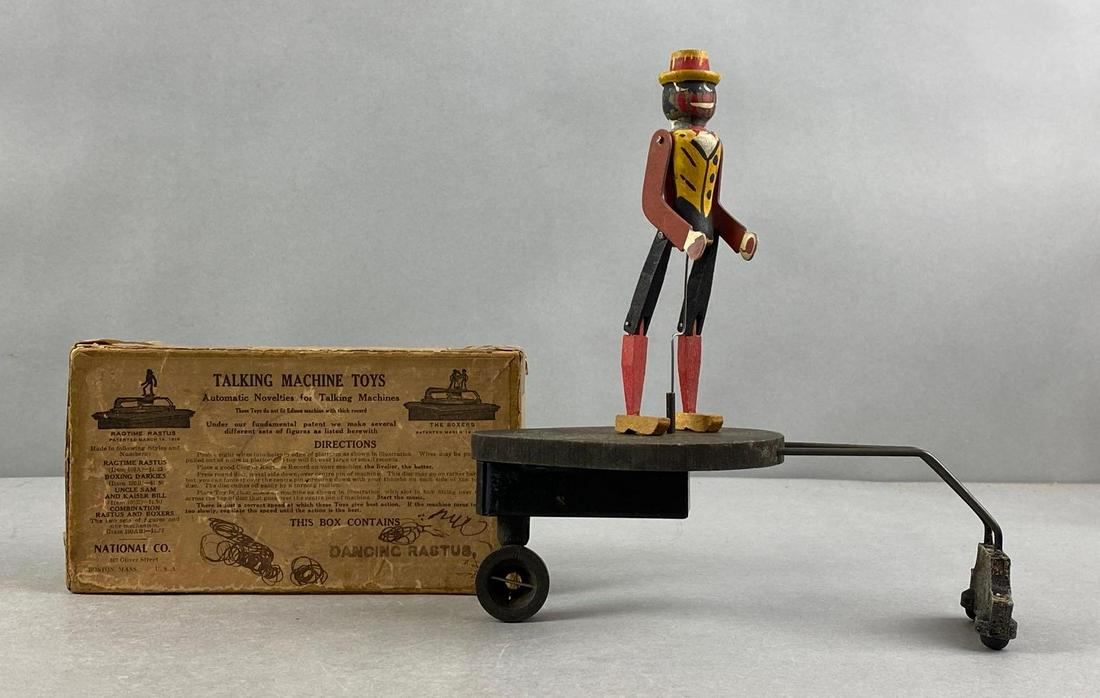 Antique Black Americana Talking Machine Toys Dancing Rastus Auction