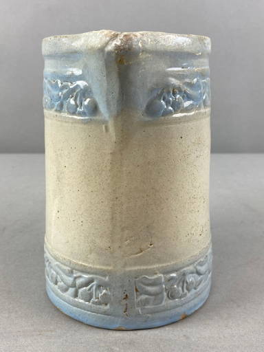 Red Wing Cherry Bandwhite And Blue Stoneware Pitcher