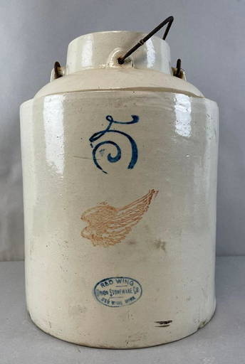 Red Wing Union Stoneware Co. 5 Gallon Bail Top Crock