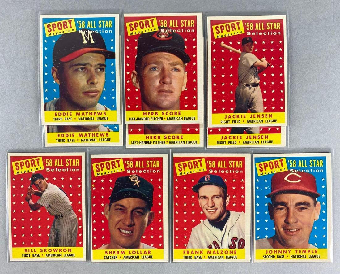 10 - 1958 Topps Baseball All-star Cards Auction