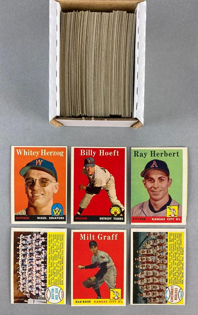 110+ 1958 Topps Baseball Cards With Stars And Rookies