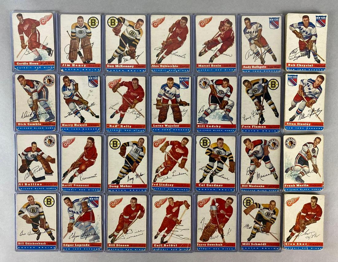 1954 Topps Hockey Near Complete Set 56/60 Auction