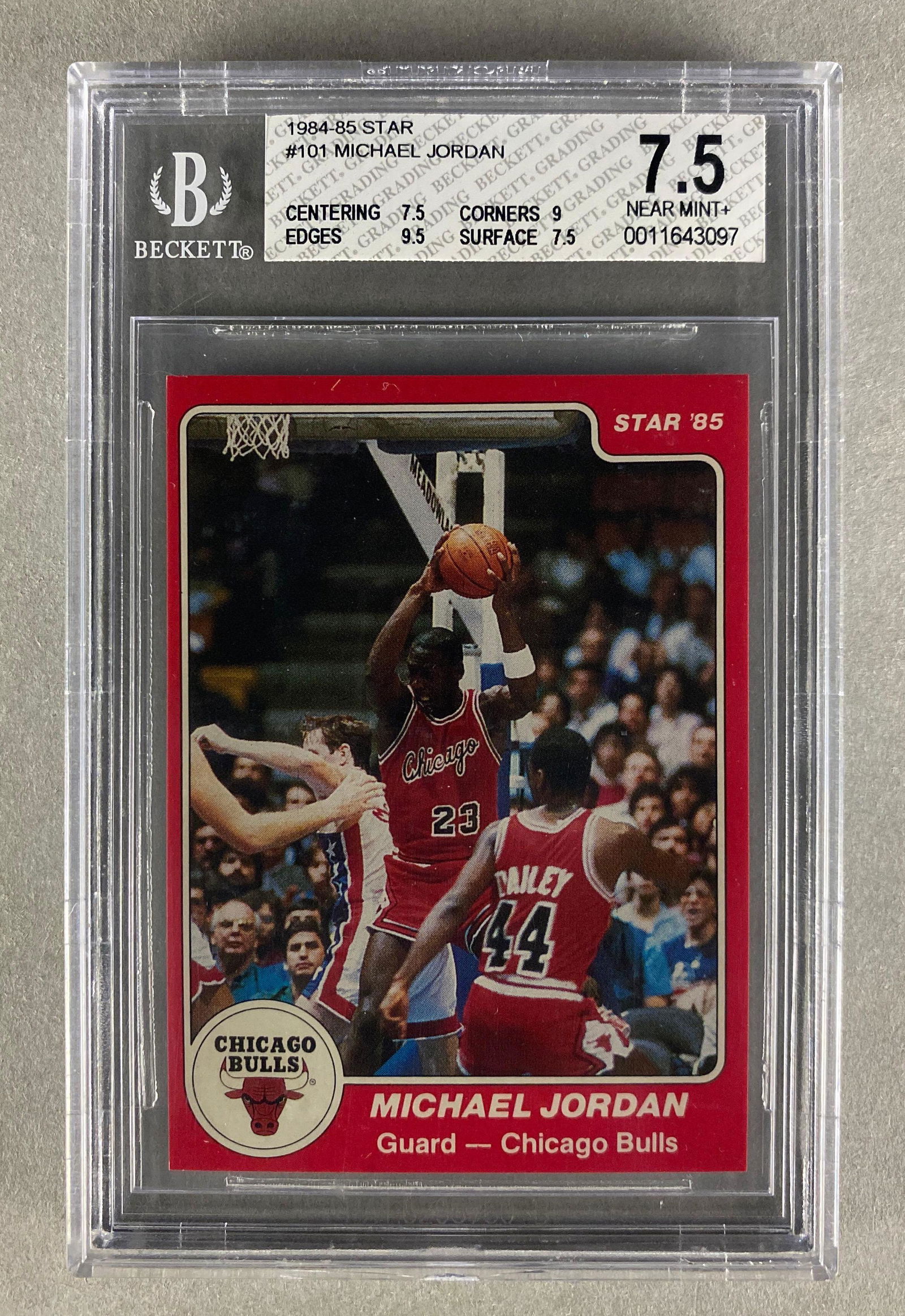 1984 - 85 Star Michael Jordan #101 Bgs 7.5 - Rookie Auction
