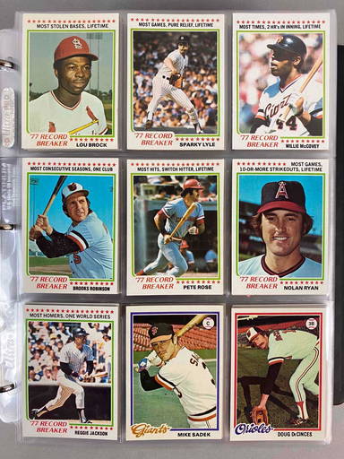 1978 Topps Baseball Complete High Grade Set