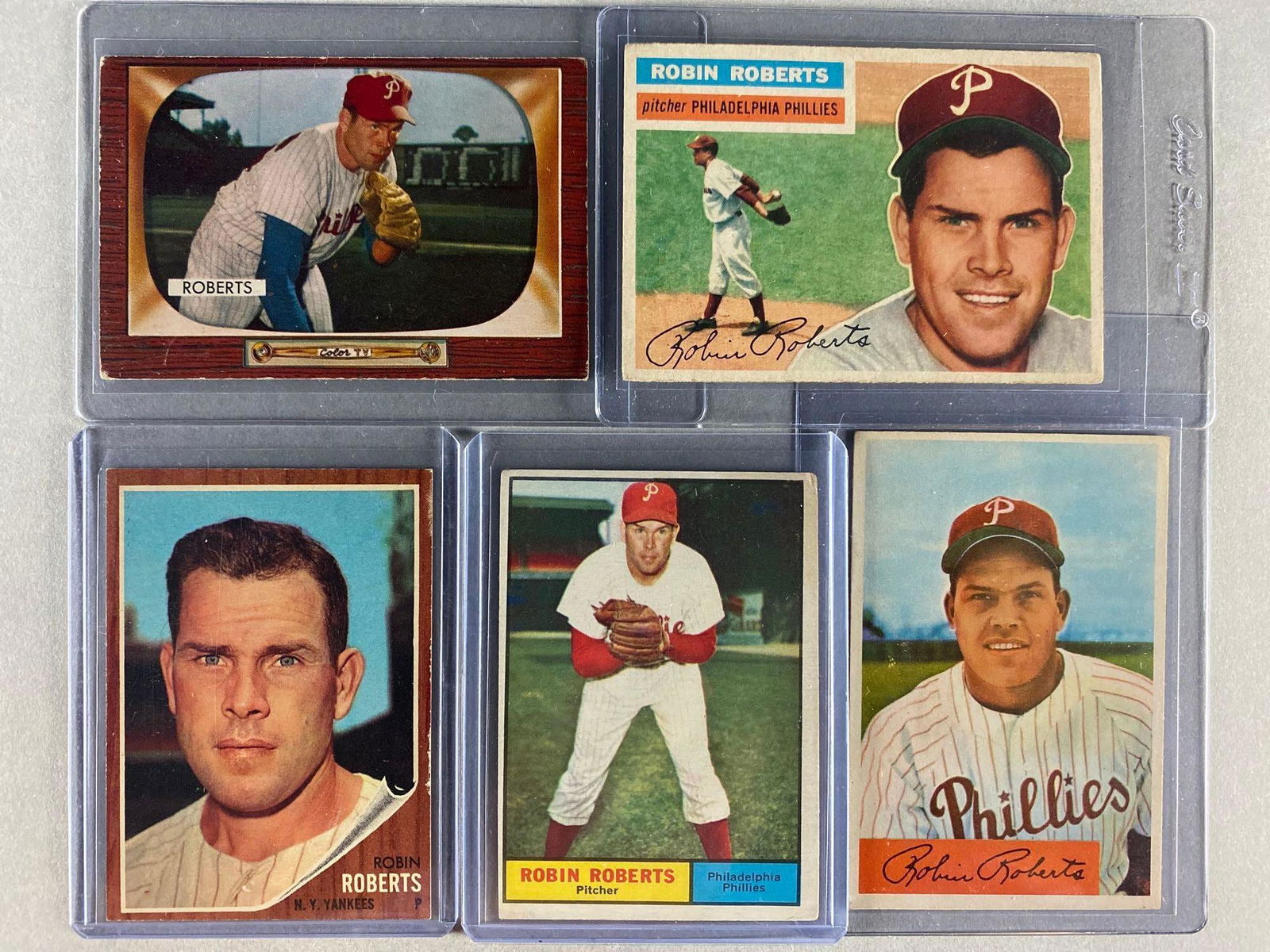 5 - 1954 - 62 Robin Roberts Cards Auction