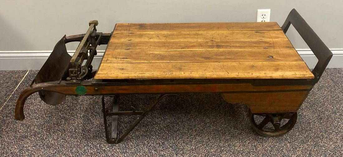 Antique Railroad Renfrew Grain Scale Coffee Table Auction