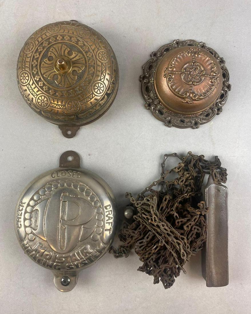 Group Of 3 Vintage Door Bells Auction