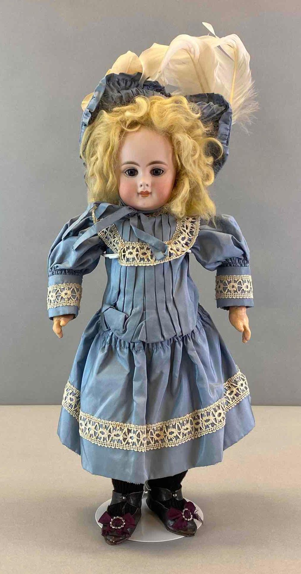 Dep Porcelain Girl In Blue Dress Doll With Composite Body Auction