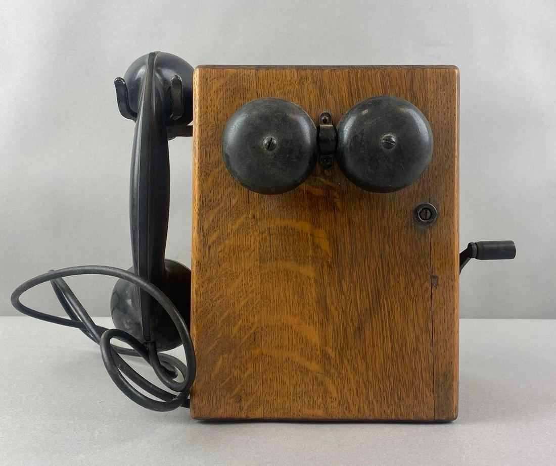 Antique Wall Mounted Crank Telephone Auction
