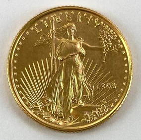United Stated Gold Vault $5 Solid Gold American Eagle