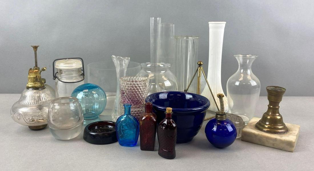 Group Of 20+ Assorted Glass Vases And More Auction