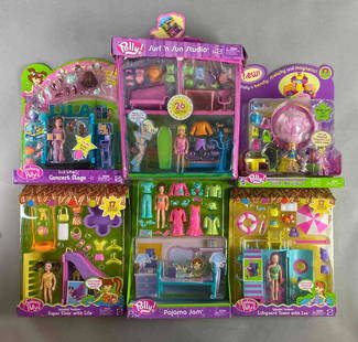 Group Of 6 Mattel Polly Pocket Doll Sets