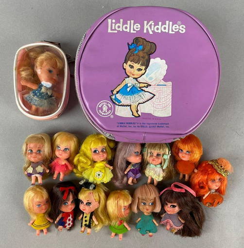 Group Of 15 Vintage Mattel Liddle Kiddles Dolls