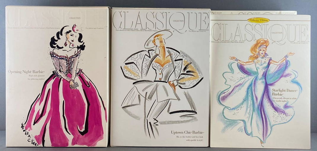 Group Of 6 Classique Collection Barbie Collectibles Fashion Dolls