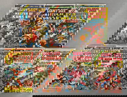 Large Group Of Marvel Master Of Kung Fu Comic Books