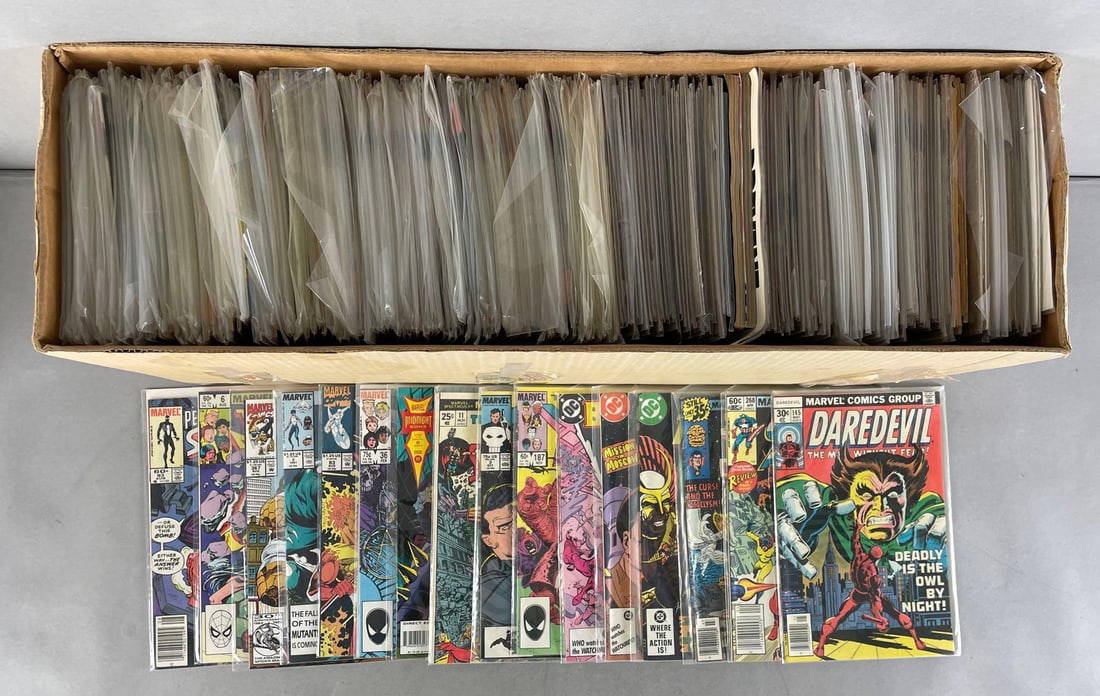 Long Box Of Marvel / Dc Comic Books Auction