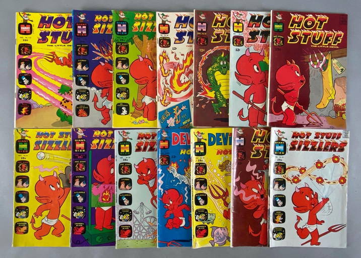 Group Of 14 Harvey Hot Stuff Comic Books