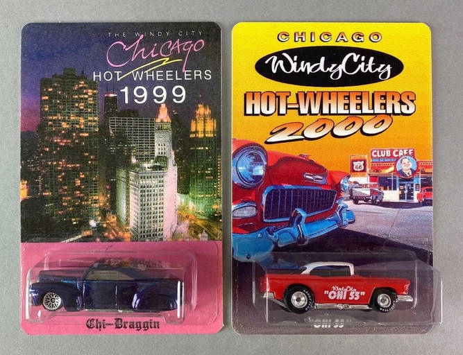 Group Of 2 Hot Wheels Chicago Windy City Die Cast Vehicles
