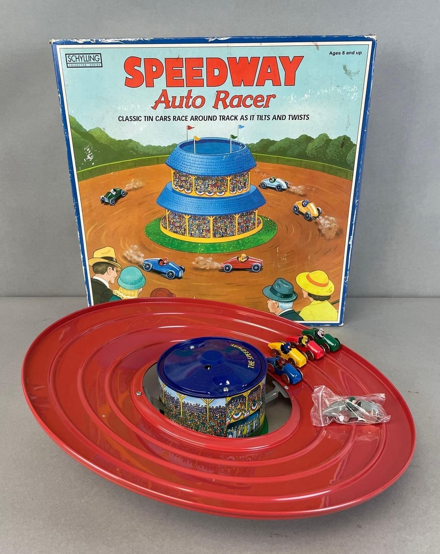 Schylling Collectors Series Wind-up Speedway Auto Racer Set Auction