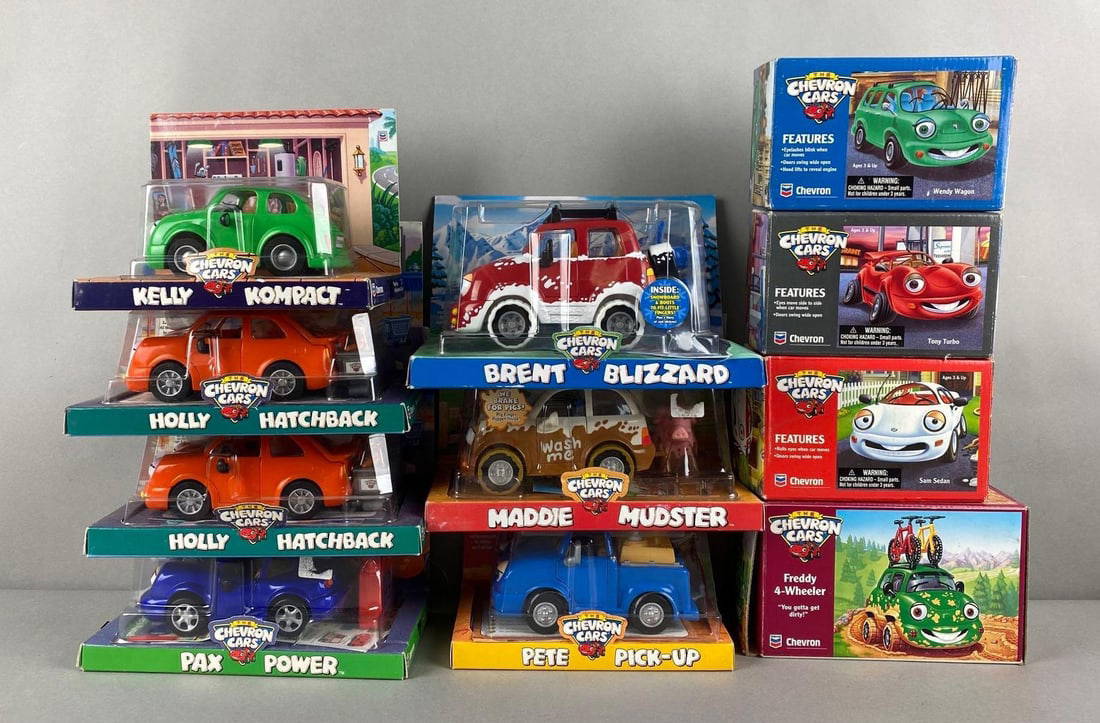 Group Of 11 Chevron Toy Cars Auction