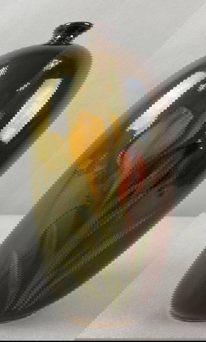 Lowery Floral Motif Arts And Crafts Pottery Vase Auction