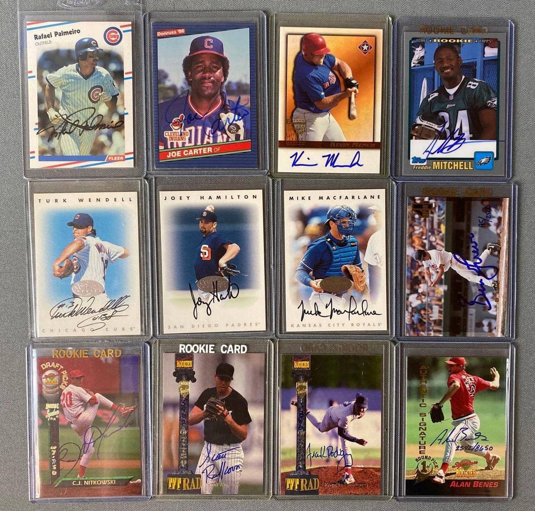 12 - Baseball And Football Signed Cards Auction