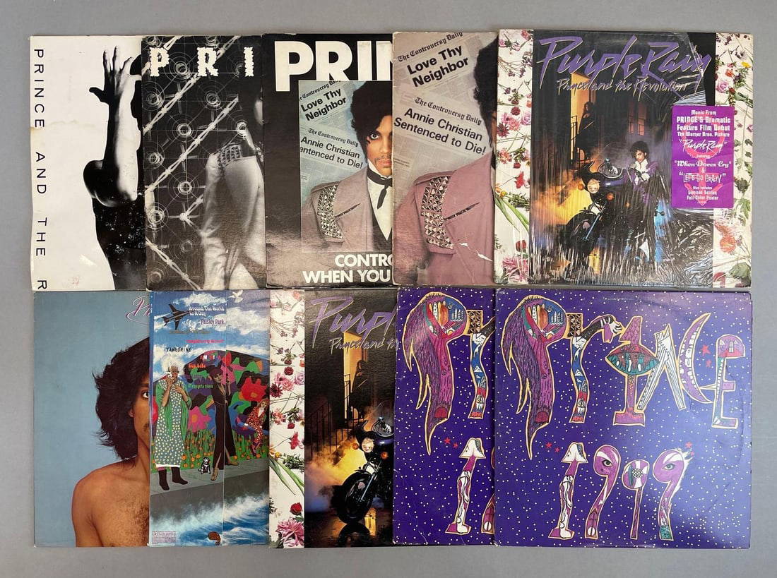 Group Of 10 Prince Vinyl Records Auction