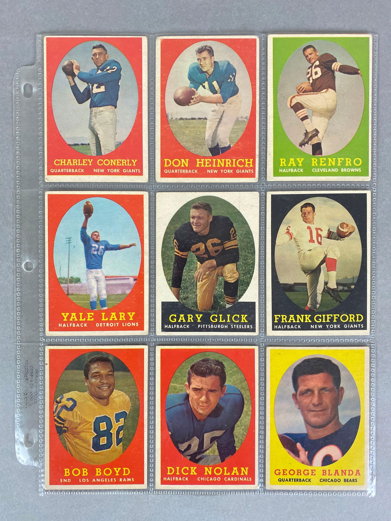 91 1958 Topps Football Cards With Hofs And Stars