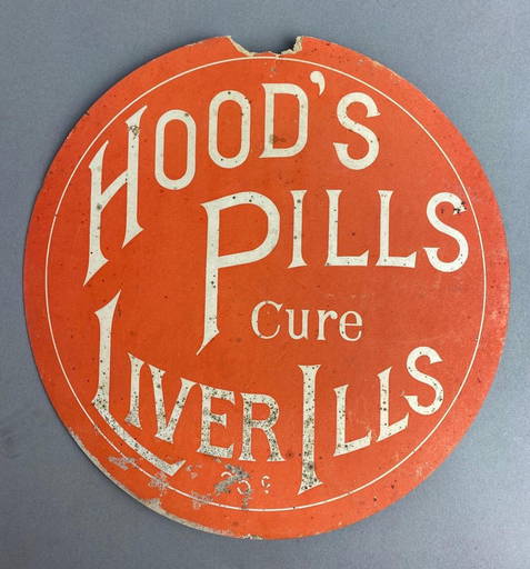 Antique Hoods Pills Cure Liver Ills Country Store Advertising Circular ...