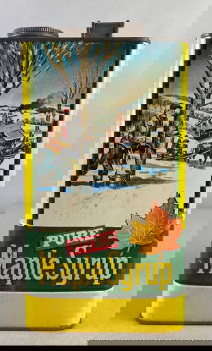 Vintage Pure Maple Syrup Advertising Can