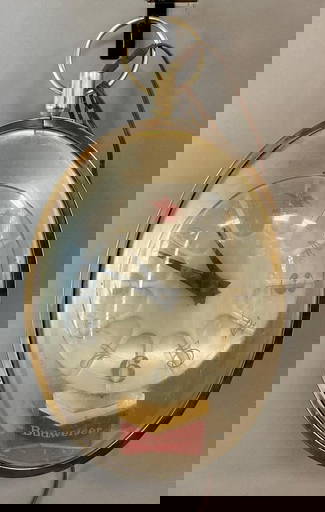 Budweiser Light Up Rotating Advertising Clock