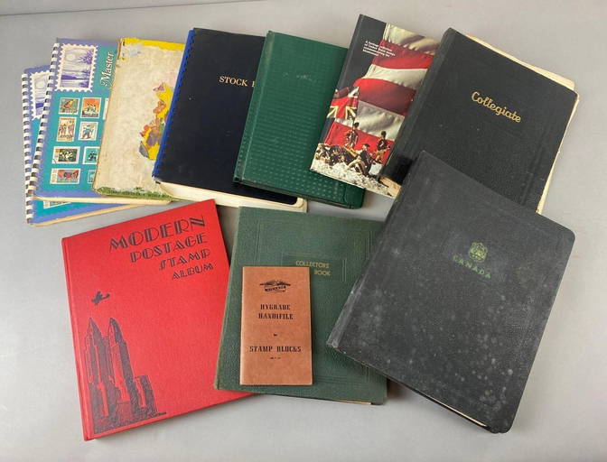 Group Of Worldwide And Us Stamp Albums