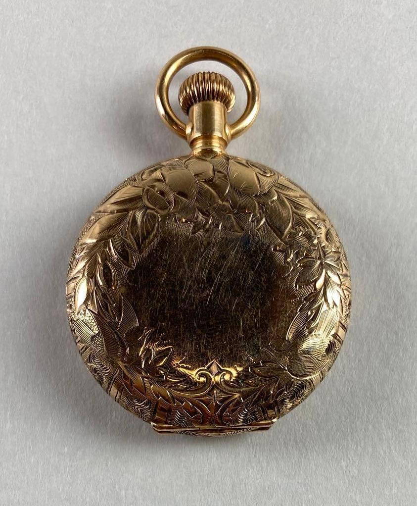 Antique 14k Gold Elgin Double Hunter Pocket Watch Auction