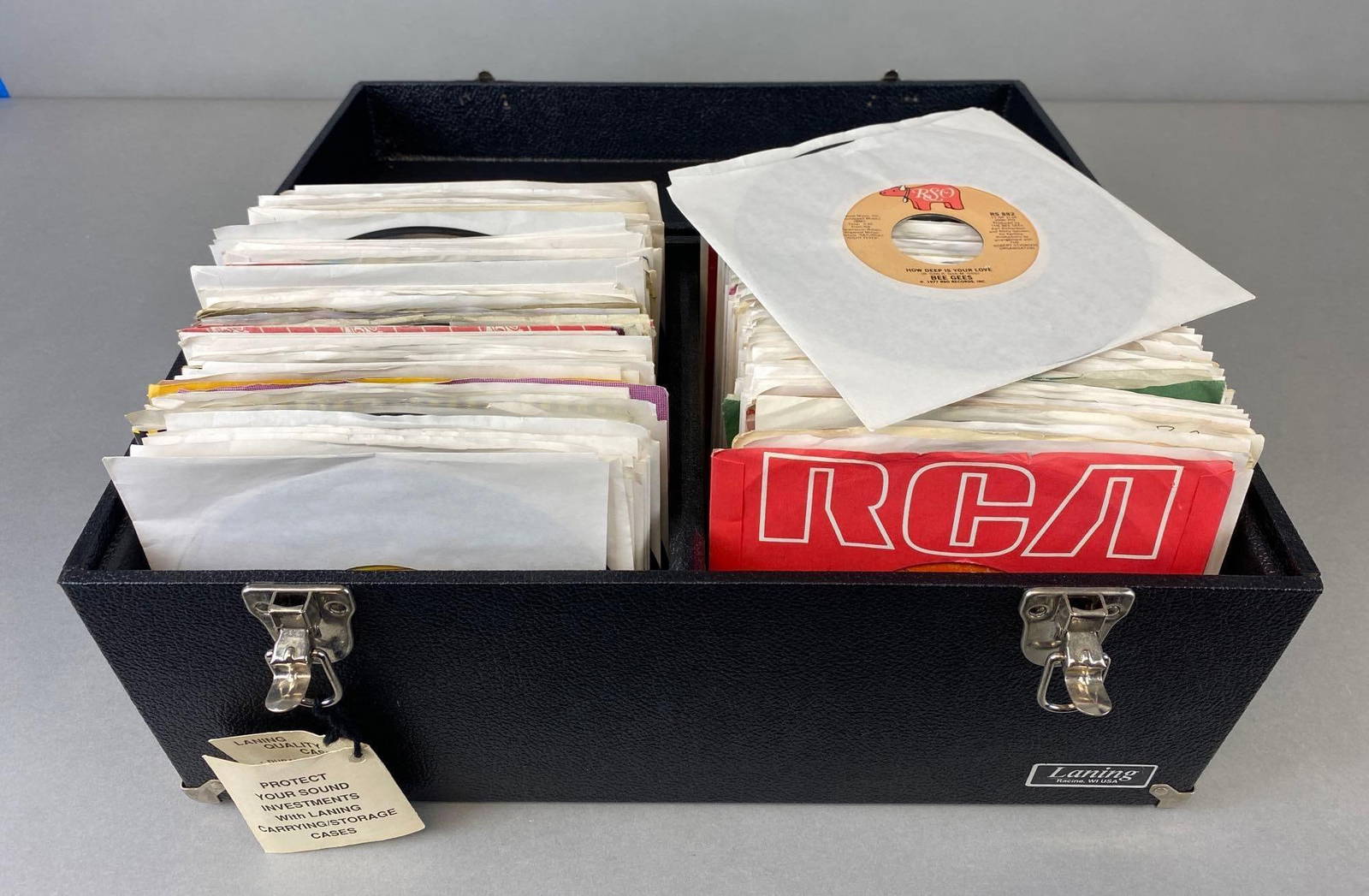 Classic 45 Record Collection 60s To 90s With Laning Carry Case Auction