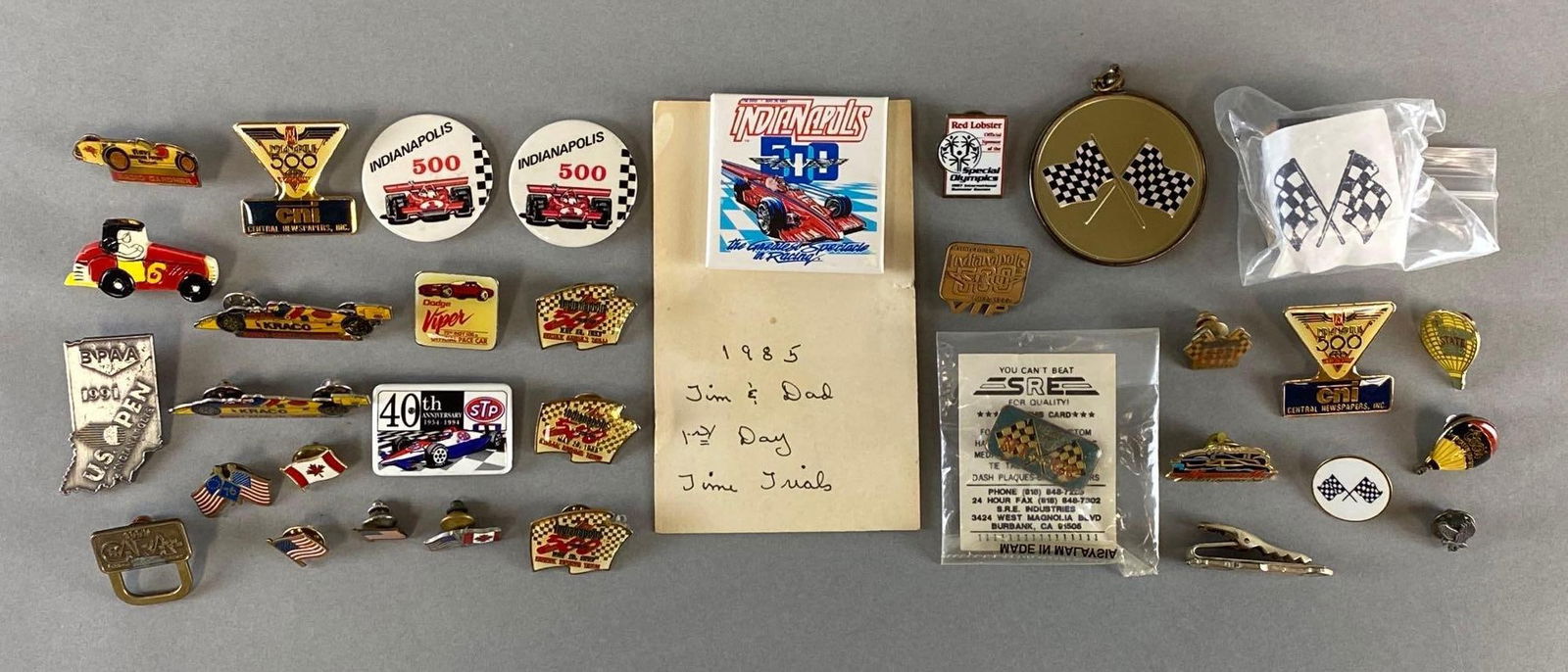 Group Of Mostly Auto Racing Collectible Pins Indy 500 Auction