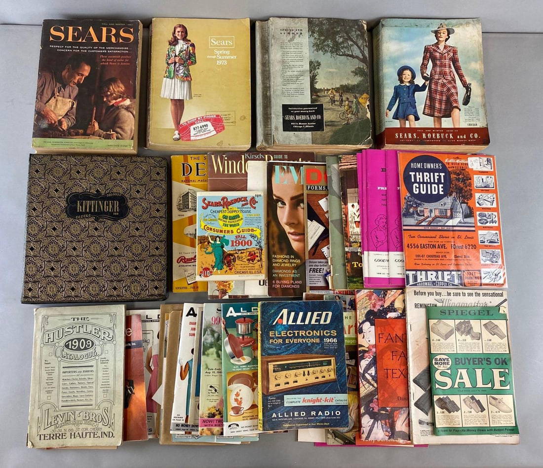 Group Of Older Product Catalogs Sears Spiegel Levin Bros More Auction