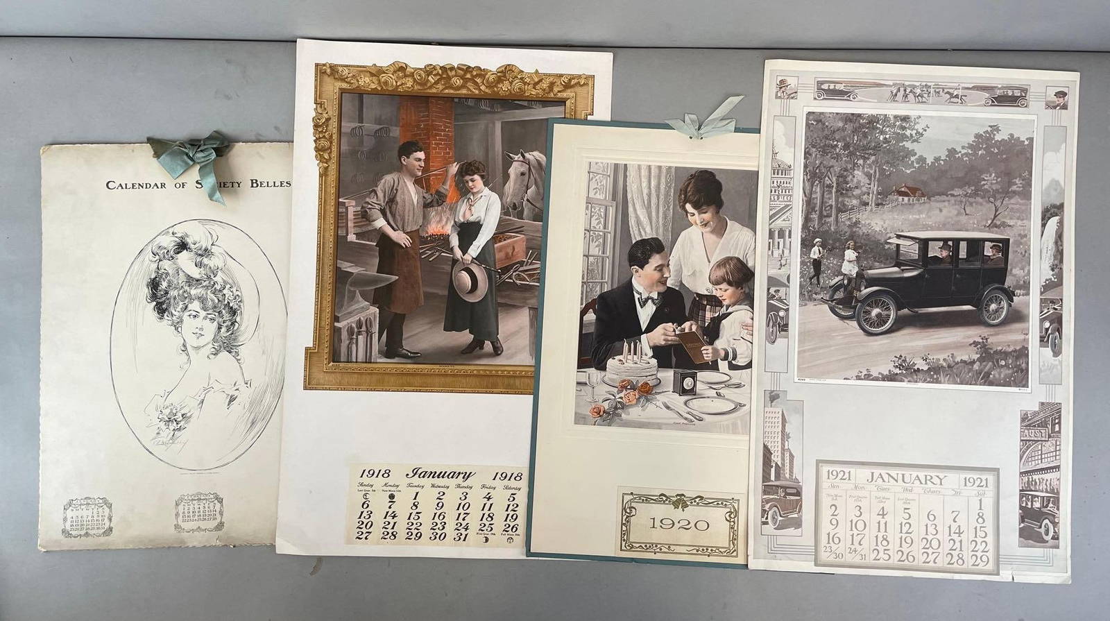 Group Of 4 Antique Frederick A. Stokes Calendars Auction